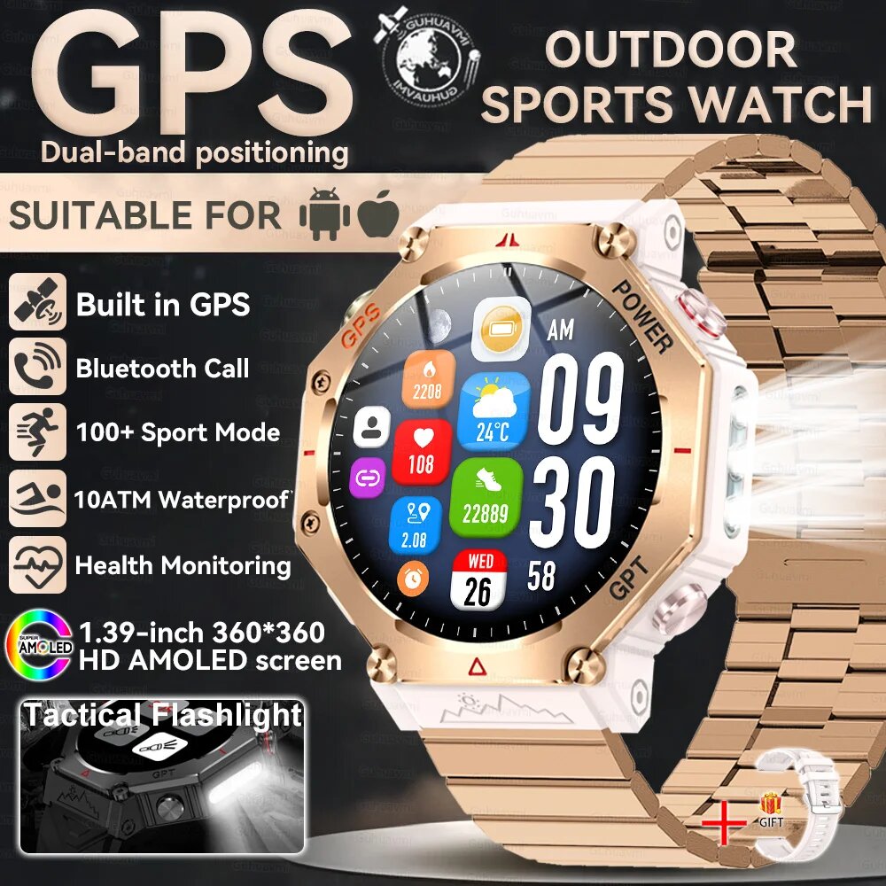 GPS Умные часы T-Rex 3 Ultra Gold Steel B
