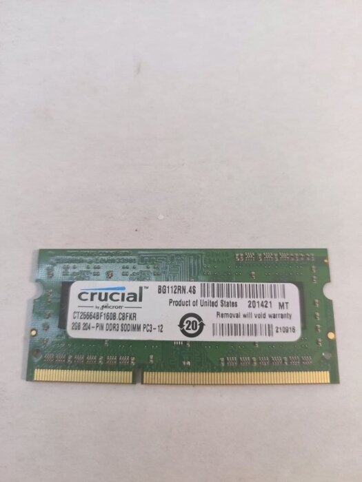 Оперативная память SO-DIMM DDR3 2Gb PC3-12800S Crucial CT25664BF160B.C8FKR