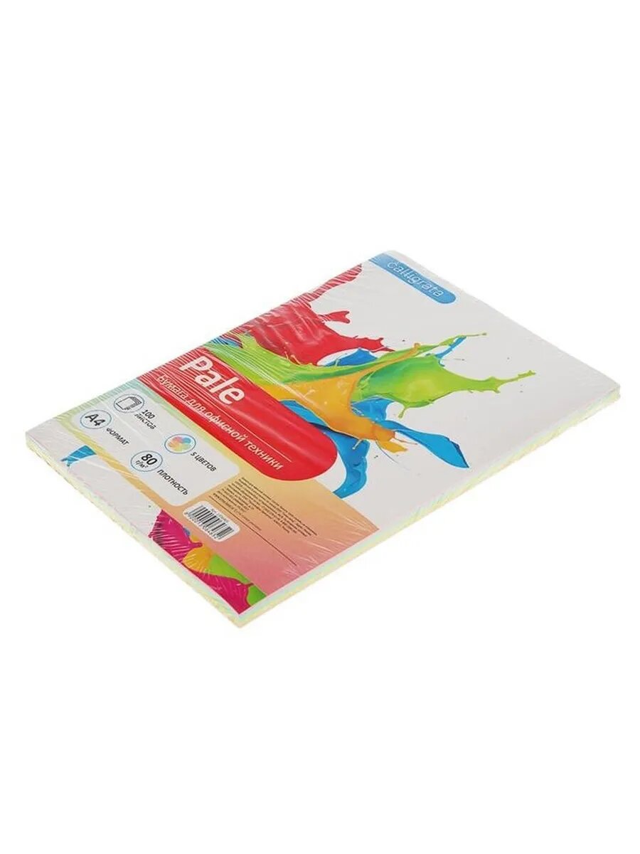 Цветная пастельная бумага А4, 100 л