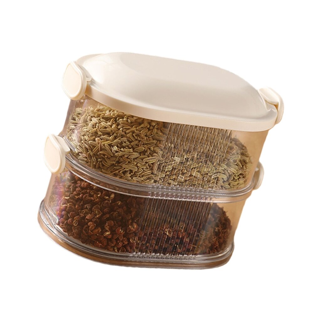 Пластиковый Лоток Для Специй с Прозрачной Крышкой Решение Для Хранения Приправ На Кухне