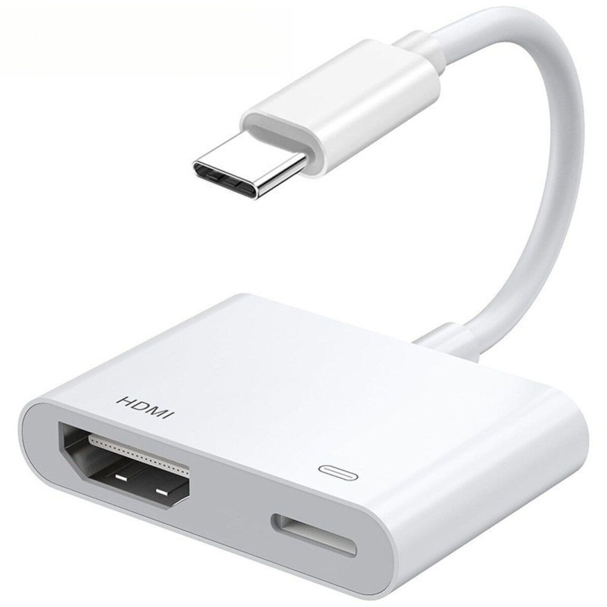 Адаптер USB C к HDMI для iPhone 16 15, адаптер AV цифровой типа C, кабель соединитель отображения синхронизации 4K, для iPhone 16/16 Plus/16 Pro/16 Pro Max/15/15 Plus/15 Pro/15 Pro Max, 1-упаковка