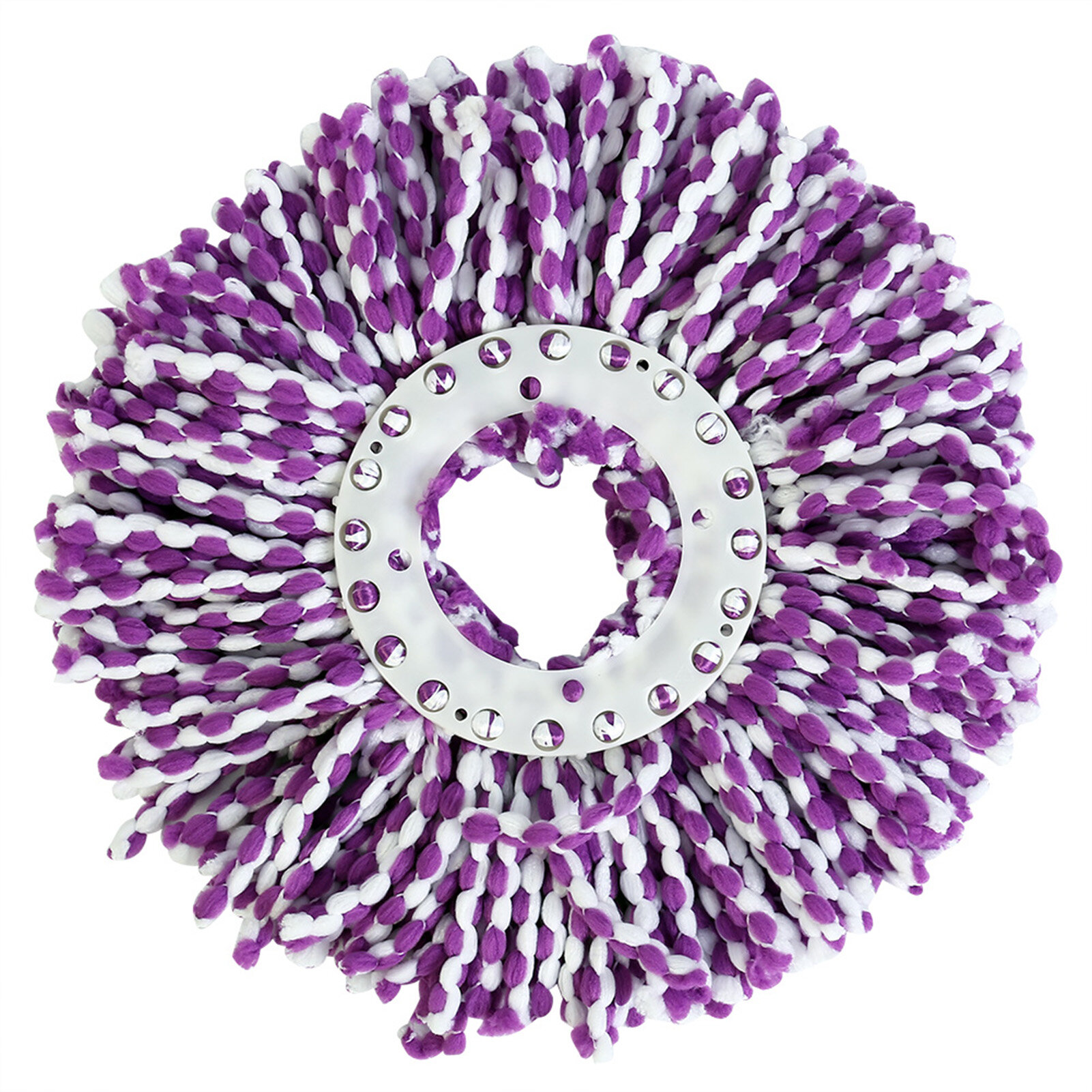 Spinning Mops Head Microfiber Refill Magic Rotating 360° Mop for Cleaning(Purple white)