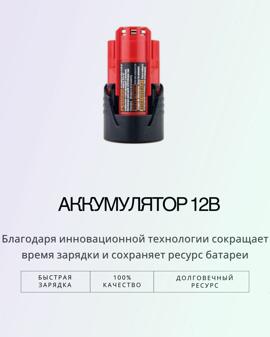 Сменный аккумулятор для электроинструмента Milwaukee 12В 1500мАч 227621