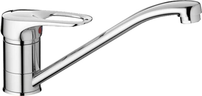 Смеситель для кухни Haiba HB04 HB4904 с поворотным изливом, хром, глянцевый, однорычажный, латунный, с керамическим картриджем