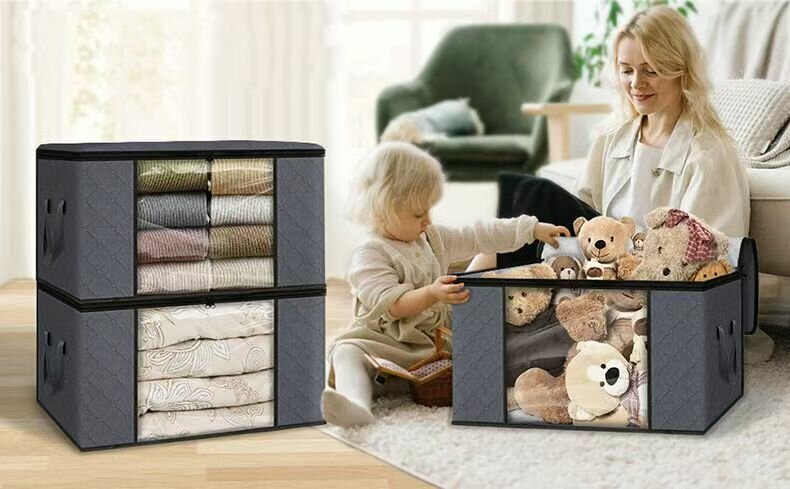 Большой органайзер для белья и одежды, Кофр для хранения вещей 60 х40х 35 см 3 шт