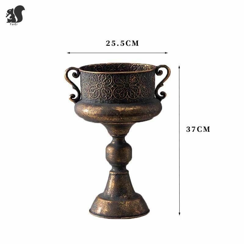 Эксклюзивный декор для кашпо ретро стиль 1 шт медь