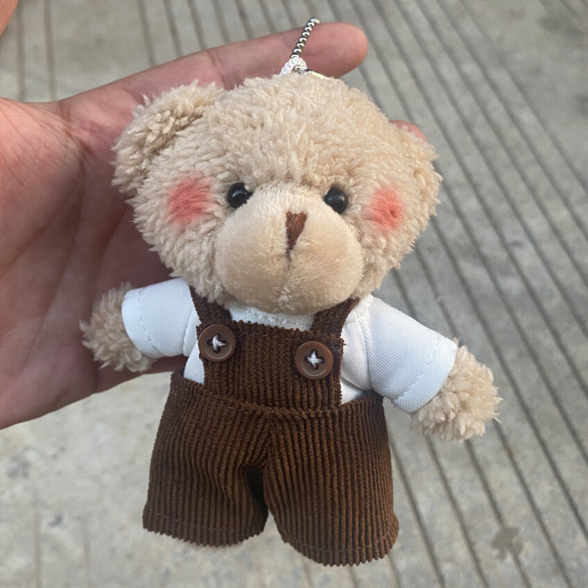 Милый и очаровательный подвеска в виде медвежонка с ремешком, мультяшный сыр, ключница, плюшевая игрушка, подвеска для сумки девочки