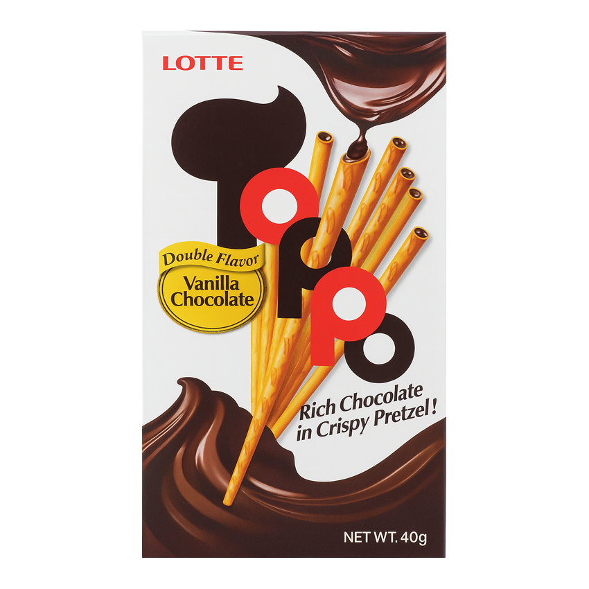 LOTTE TOPPE Палочки ванильной начинкой 40 гр