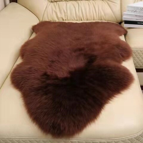 Ковер из австралийской шерсти, покрывало для дивана, коврик для эркера, цельный кусок овчины, интегрированный прикроватный коврик для спальни, шерстяной напольный коврик.