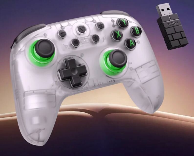 VITURE x 8BitDo Беспроводной игровой контроллер с функцией встряхивания при пробуждении от движения, совместимый