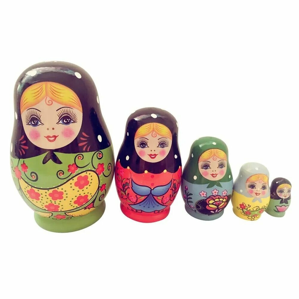 Деревянная матрёшка мини, мультяшная игрушка
