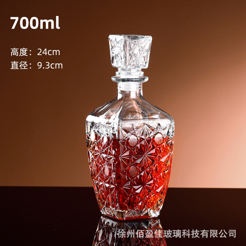 Элитная пустая бутылка для вина, декантер для вина, бутылка для красного вина премиум-класса, виски, байцзю, лечебное вино, винный кувшин с крышкой, емкость для хранения вина в европейском стиле.