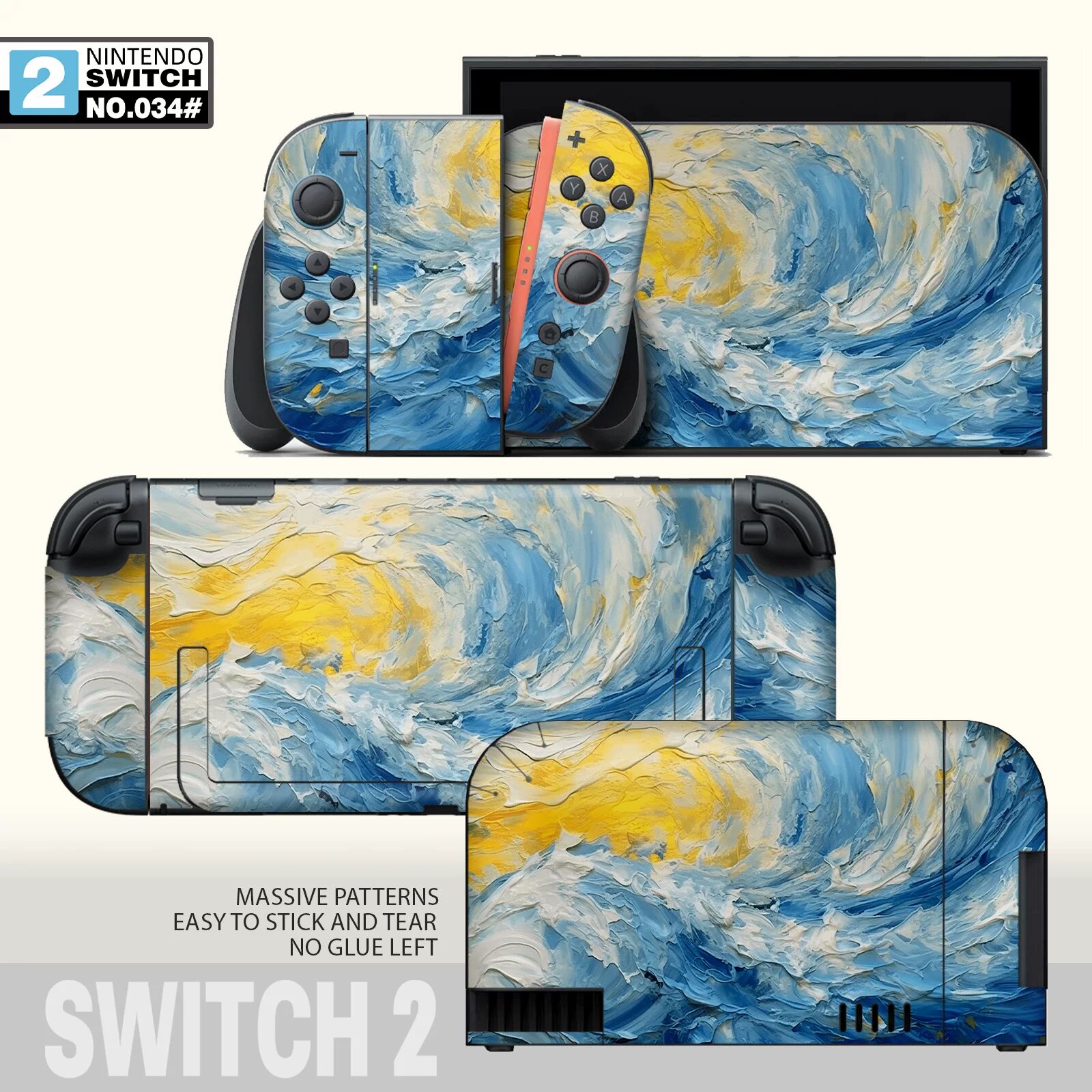 Полный матовый защитный чехол для Nintendo Switch 2 без следов, легкое нанесение, совместим с Switch 2