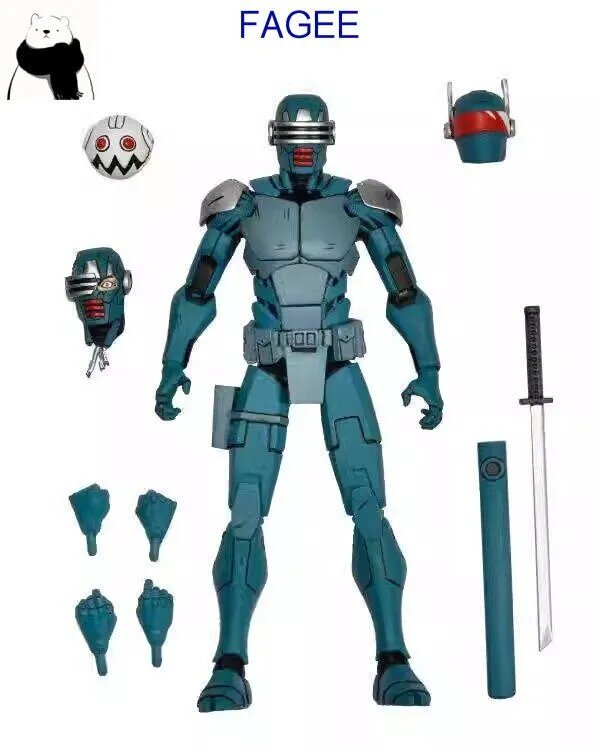 Коллекционная Фигурка Патрульный робот Черепашки-ниндзя NECA 54314 TEENAGE MUTANT NINJA TURTLES The last Ronin Synja patrol bot 18 CM