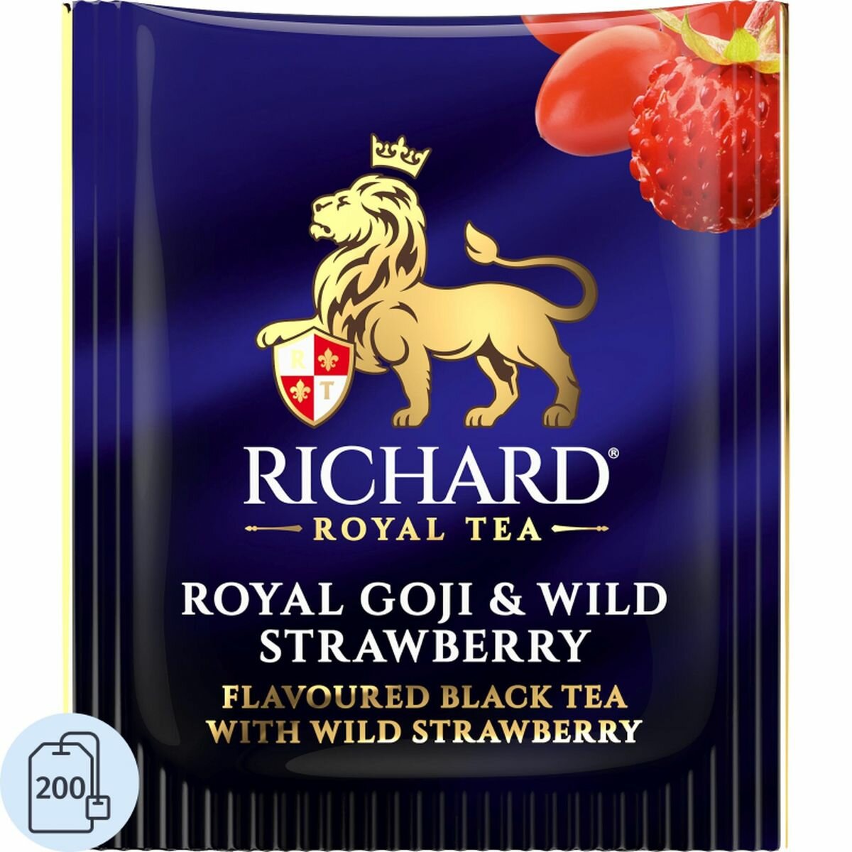 Чай Richard Royal Goji&Wild Strawberry черн аром 1,7гx200саш/уп гофрокороб (2336738)