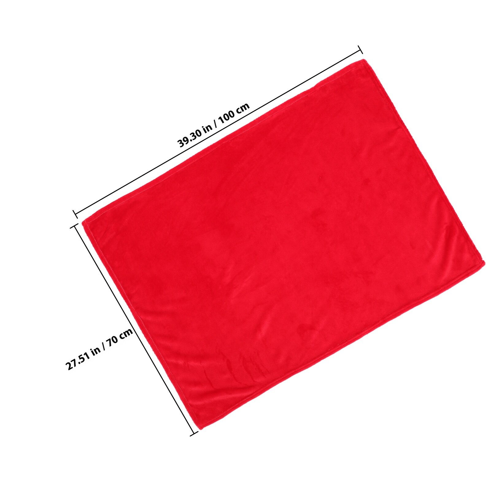 Легкое Покрывало Из Кораллового Флиса Красного Цвета 100.00X70.00X0.50Cm