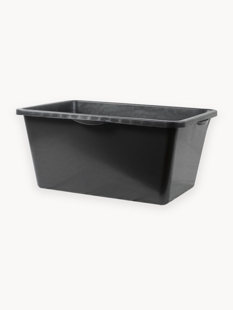 Таз строительный КЭС 13000004, прямоугольный, 40л, морозостойкий, черный