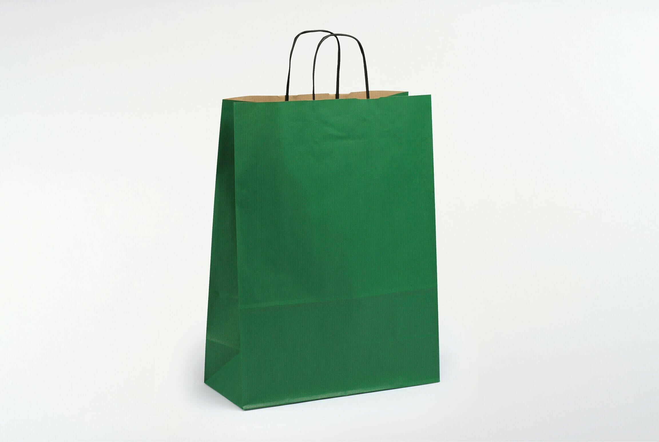 Пакет Toptwist темно-зеленый, крученые ручки, 240х310х110 арт.65