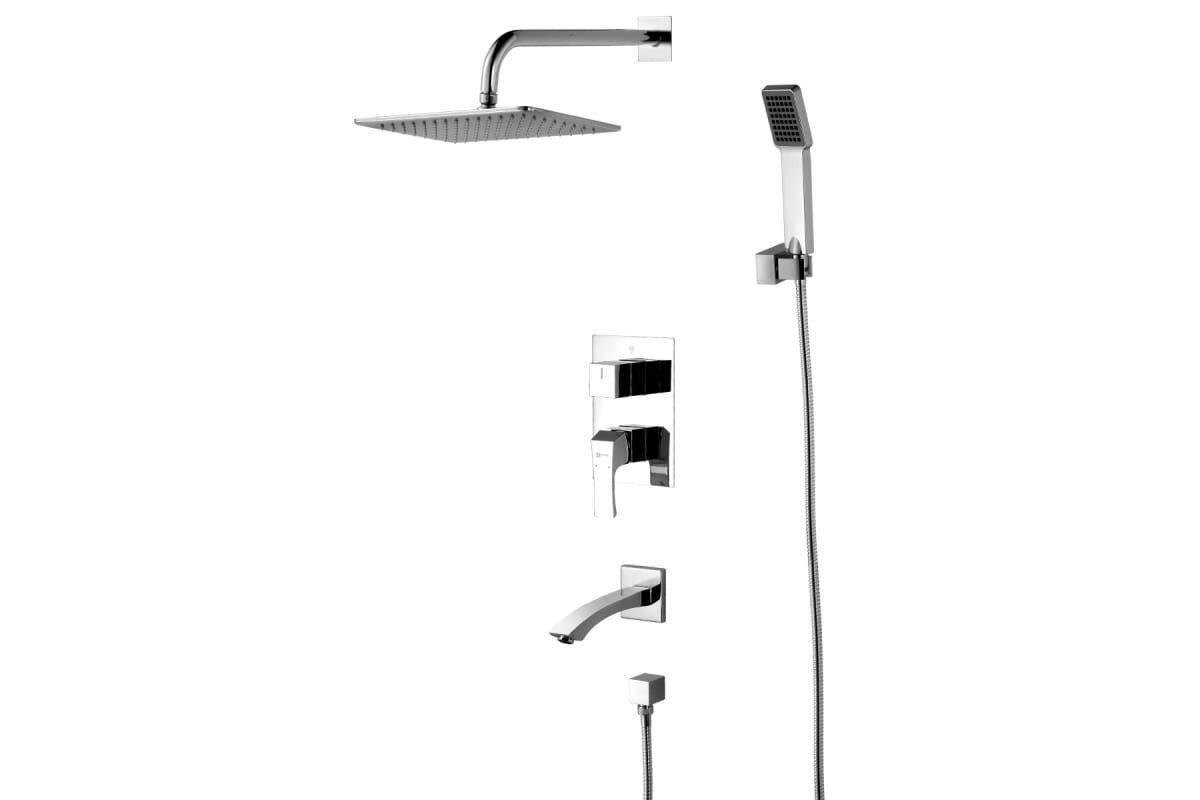Смеситель Lemark Unit для ванны и душа, встраиваемый LM4522C