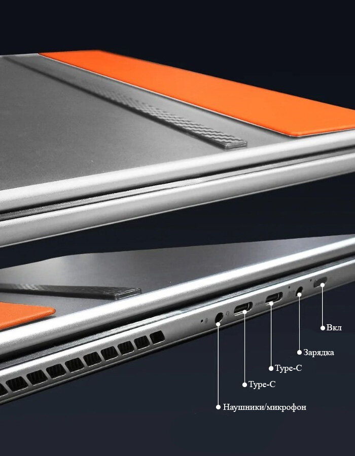 Ноутбук DIVAO 13+13" с двумя сенсорными экранами, Intel N100, DDR5 32ГБ ...