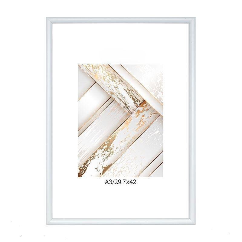 Рамка для фотографии, постера, рисунка, фоторамка 29,7х42, 30х42 (a3), минимализм, белая GF 6339