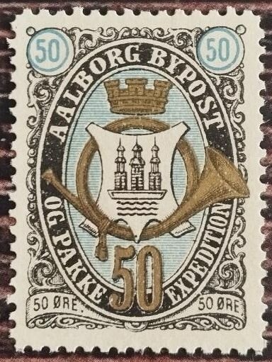 Дания 1887 год. Локальная, Местная, Городская почта г. Ольборг