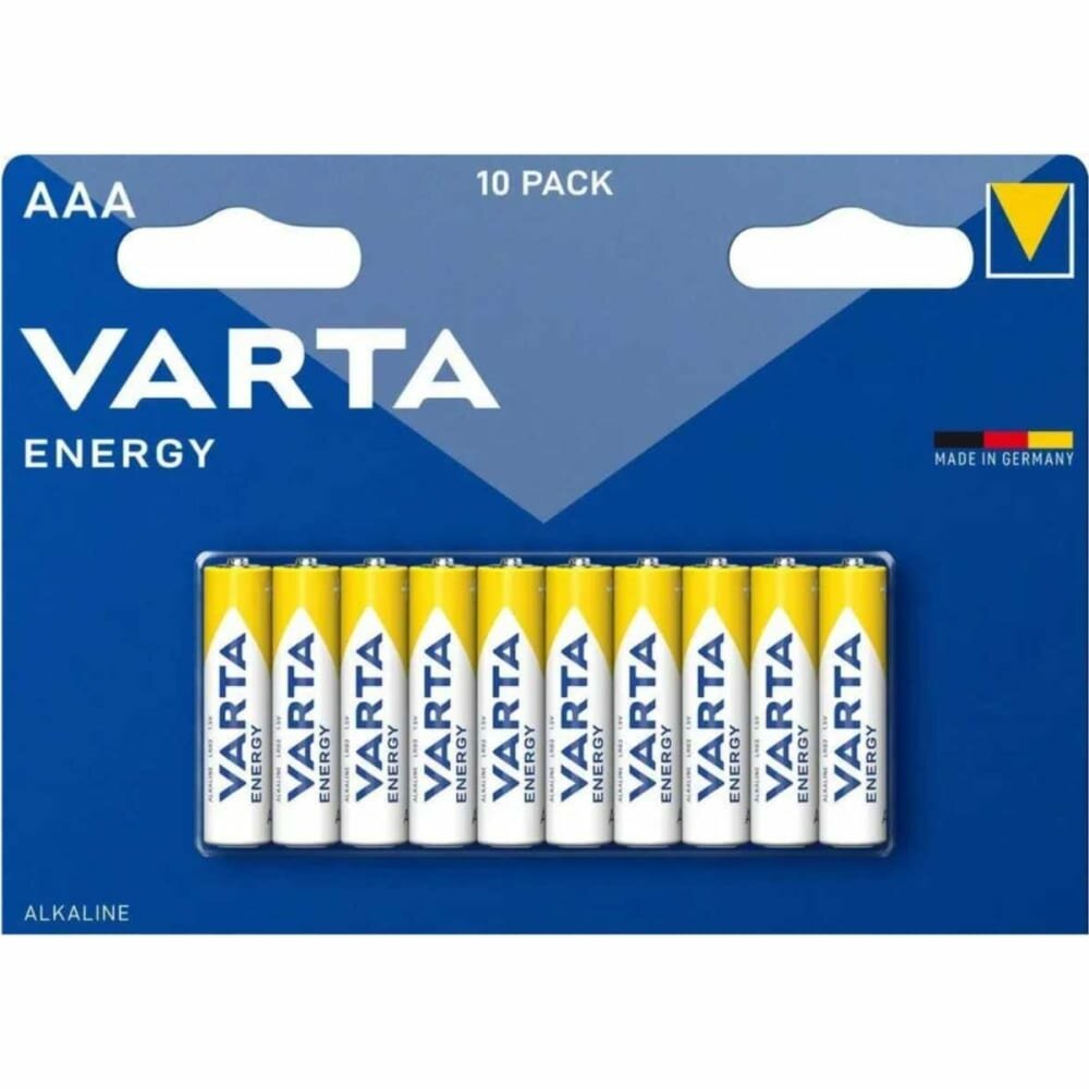 Батарейки Varta ENERGY AAA щелочные алкалиновые мизинчиковые элементы с постоянным напряжением для портативных устройств