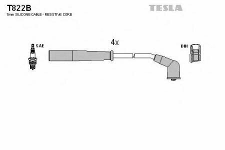 Провода зажигания MAZDA 323 1998-04 1.4 TESLA T822B