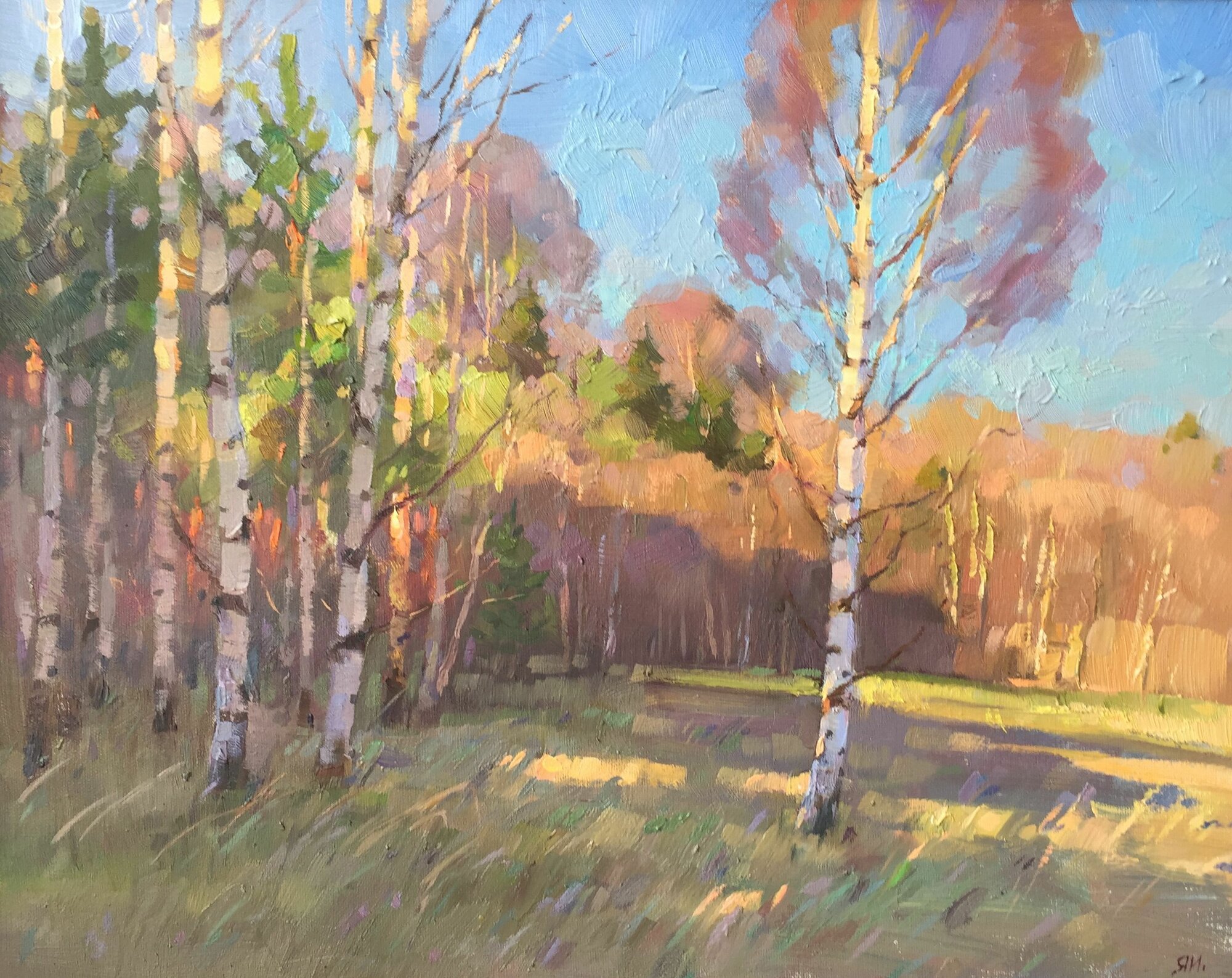 ART-Salon at Oktyabrskaya картина "Тёплый апрель", 40х50 см, холст, масло, авторская работа