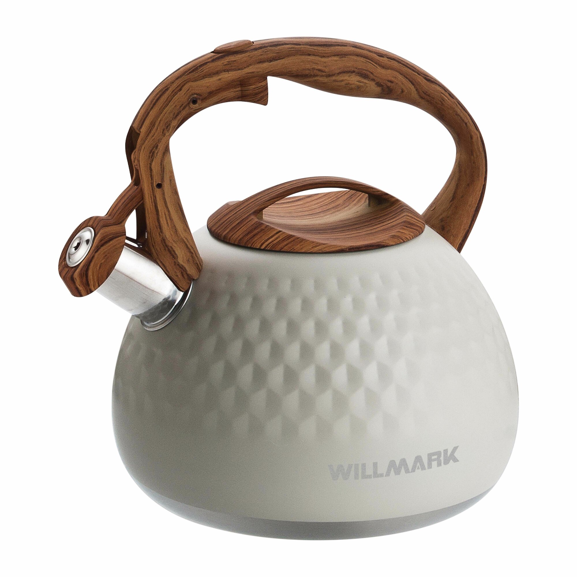 Чайник WILLMARK WTK-4122SS Кремово-белый 3л, со свистком