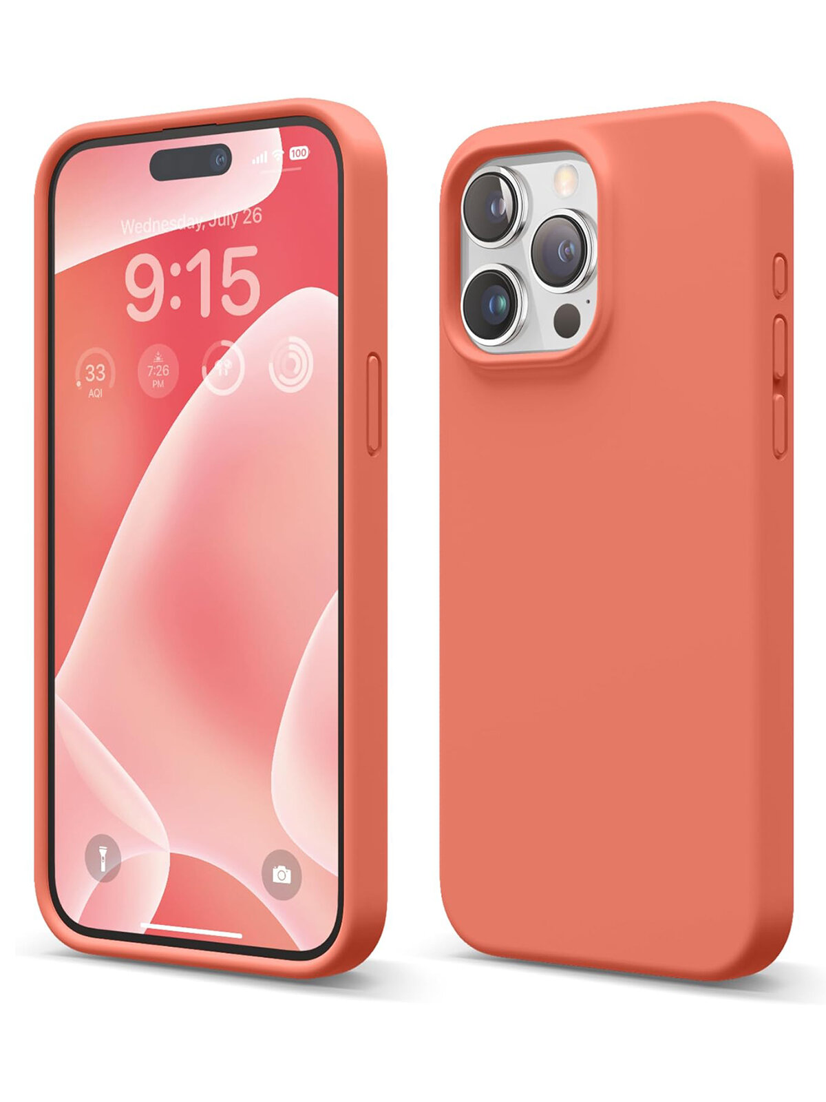 Elago для iPhone 15 Pro чехол Soft silicone (Liquid) Pomelo Pink