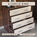 Комод с ящиками , ширина 81см, ЛДСП, цвет ясень шимо, К800