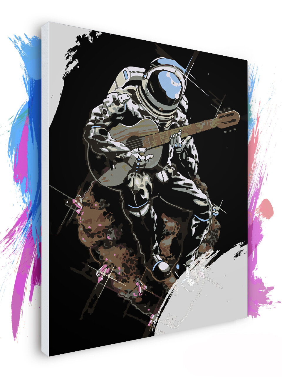Картина по номерам на холсте Космический гитарист, 30 х 40 см