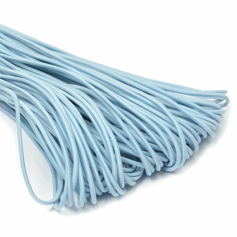 Резинка шляпная (резинка круглая) цв. голубой 3мм (100 метров)