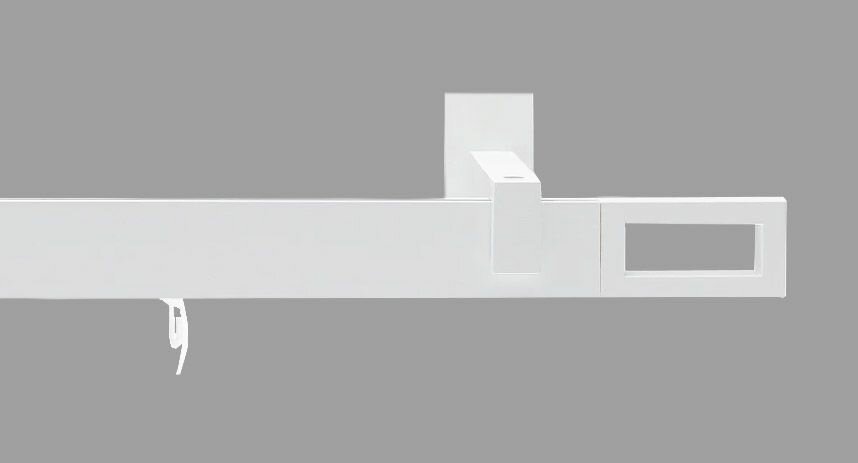 Техно карниз профильный однорядный белый наконечник симпл