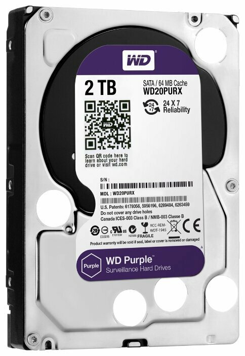 Жесткий диск Western Digital WD20PURX, 2 ТБ