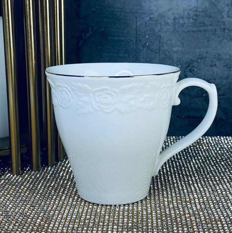 Кружка белая роза Фарфор 109-166 118-109-166