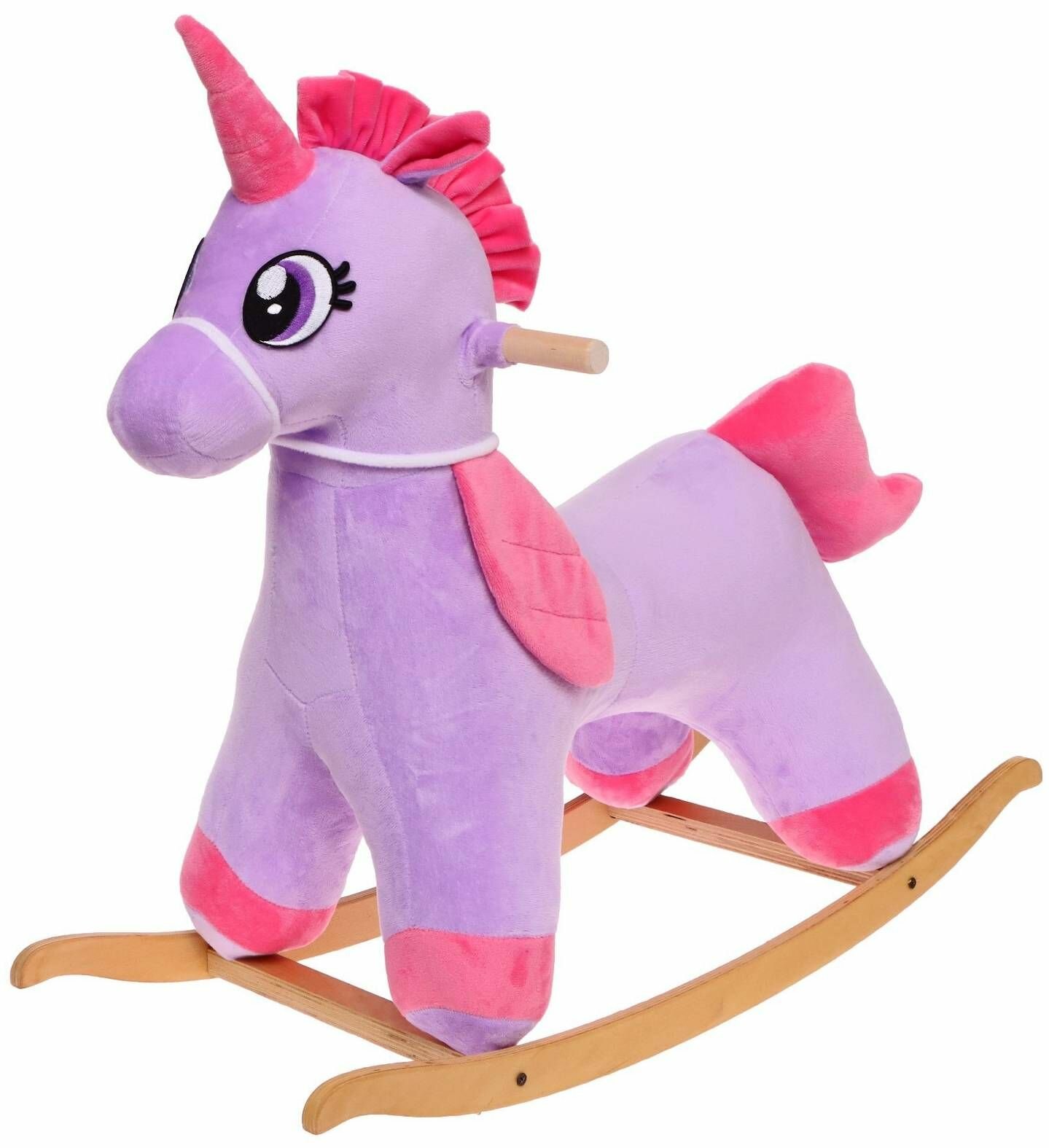 Детская качалка "Единорог", мягкая игрушка-каталка, лошадка для малышей, микс