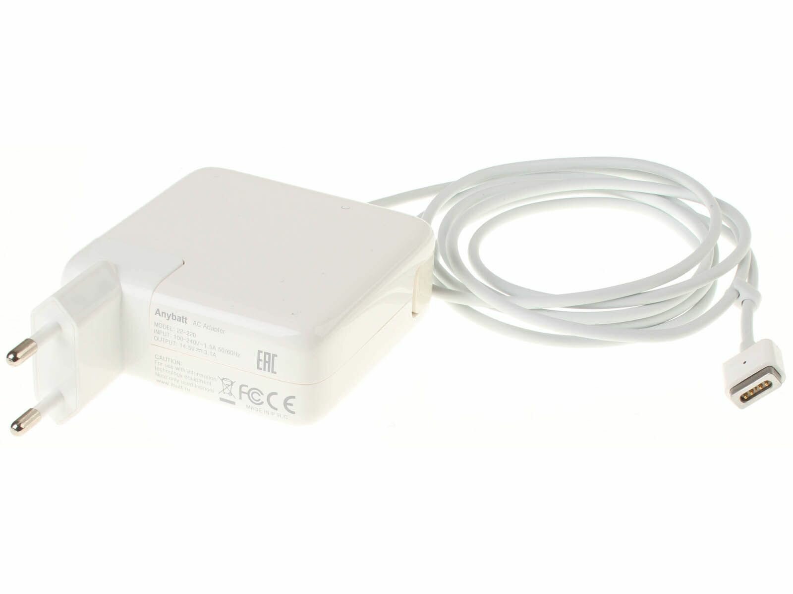 Блок питания Anybatt 14,5V 3,1A, 45W для ноутбуков Apple MacBook Air (5 Pin MagSafe)