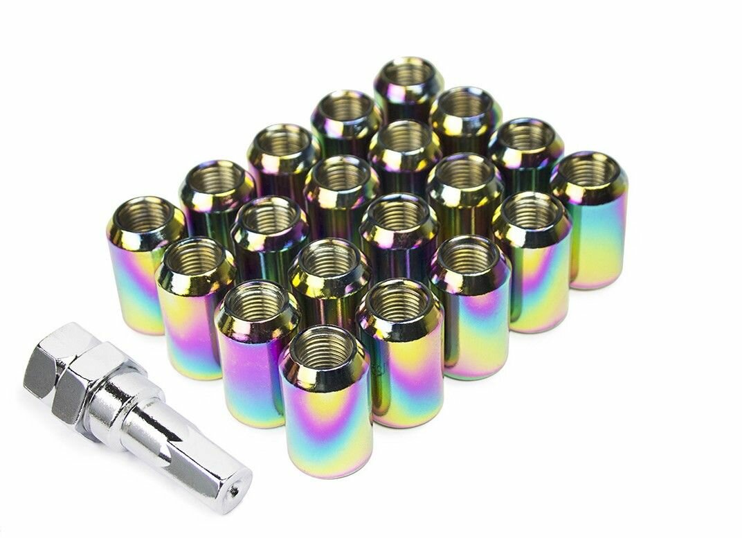 Гайки колесные Top Fit M12х1,5, 32 мм, внутренний шестигранник, стальные, титан, комплект