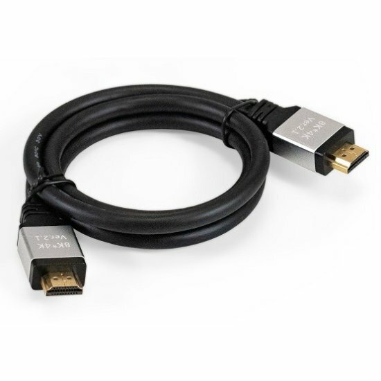 Кабель HDMI Exegate EX-CC-HDMI8K-1.0 19M/19M, v2.1, 8K UHD, Ethernet, позолоченные контакты, 1м.