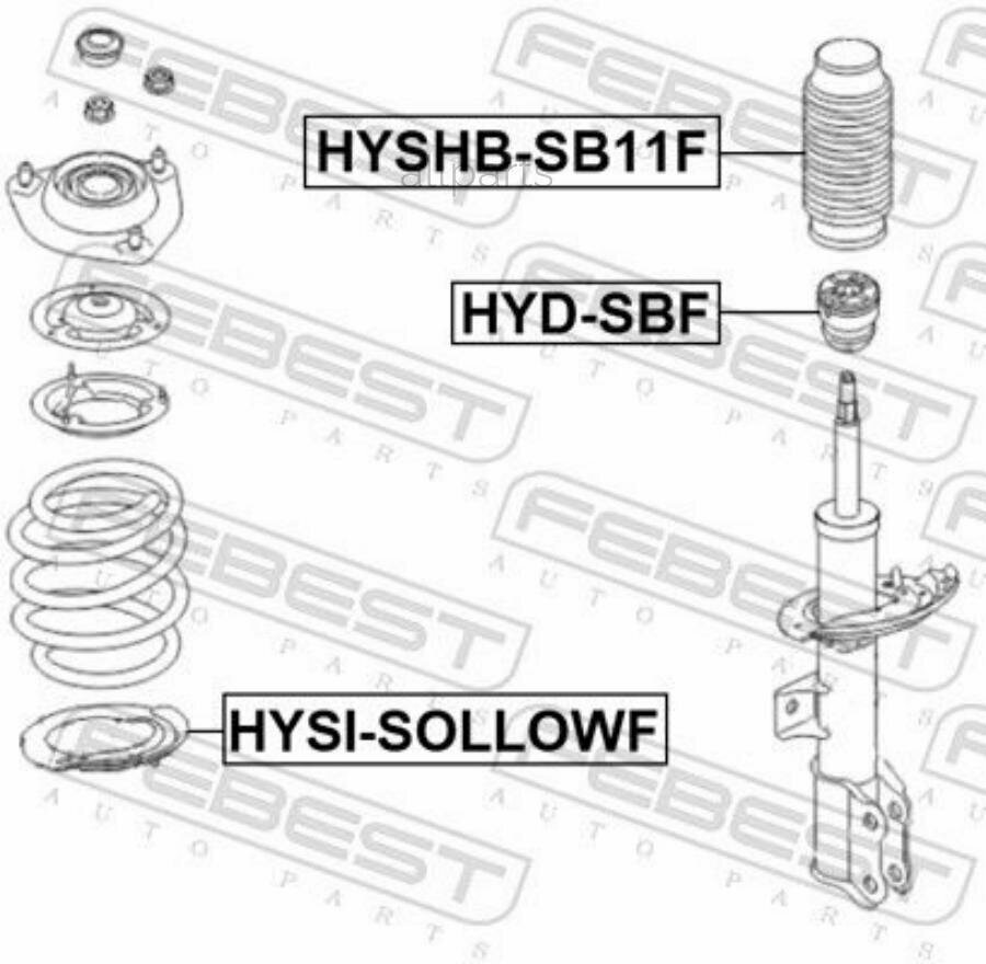 FEBEST HYSHB-SB11F пыльник переднего амортизатора