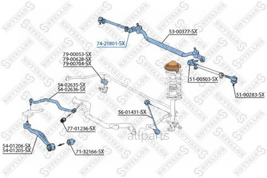 STELLOX 7421801SX втулка маятника!\ BMW E34/E39/E32/E31/E38 1.8-5.0 86>