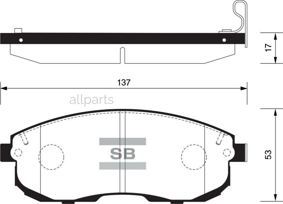 SANGSIN BRAKE SP1107-F Колодки торм. дисковые Hi-Q NISSAN Renault Samsung SM 5 NISSAN MAXIMA (D653)