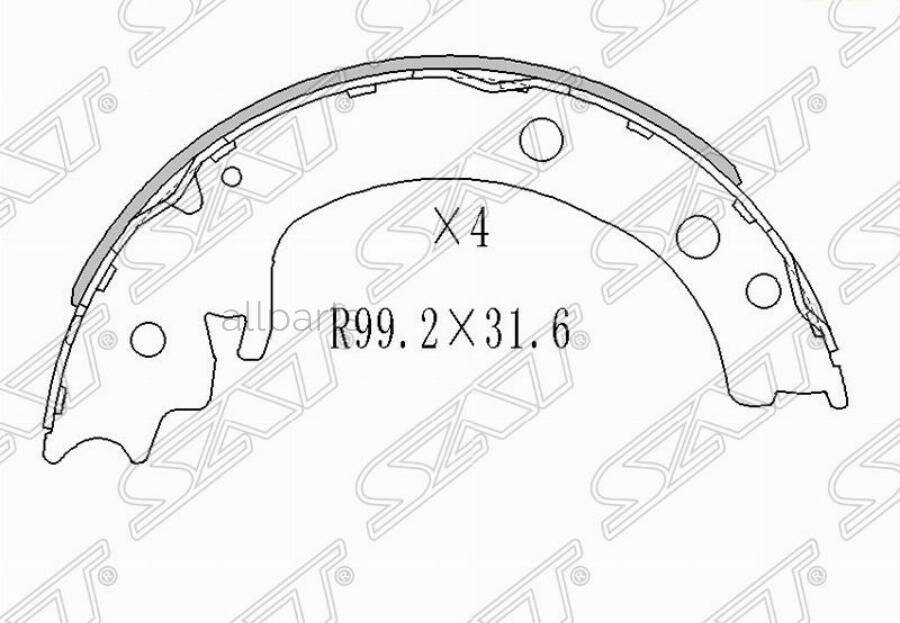 SAT ST-54600-77K00 Колодки тормозные барабанные Suzuki Grand Vitara 05-16