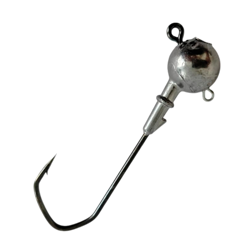 Джиг-головки на крючках SHUR Barbarian 120° 6/0 (ушко снизу) - вес 28 гр, в упаковке 5 шт.