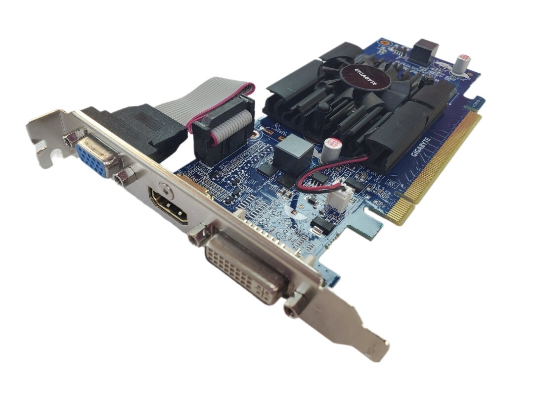 Видеокарта PCI-E Gigabyte GeForce 210, 1024Mb, 64bit, DDR3 [GV-N210D3-1GI] (Б/У)