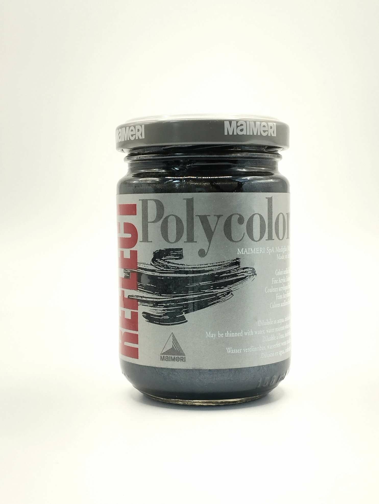 Краска акриловая отражающая Polycolor Reflect Черная блестящая