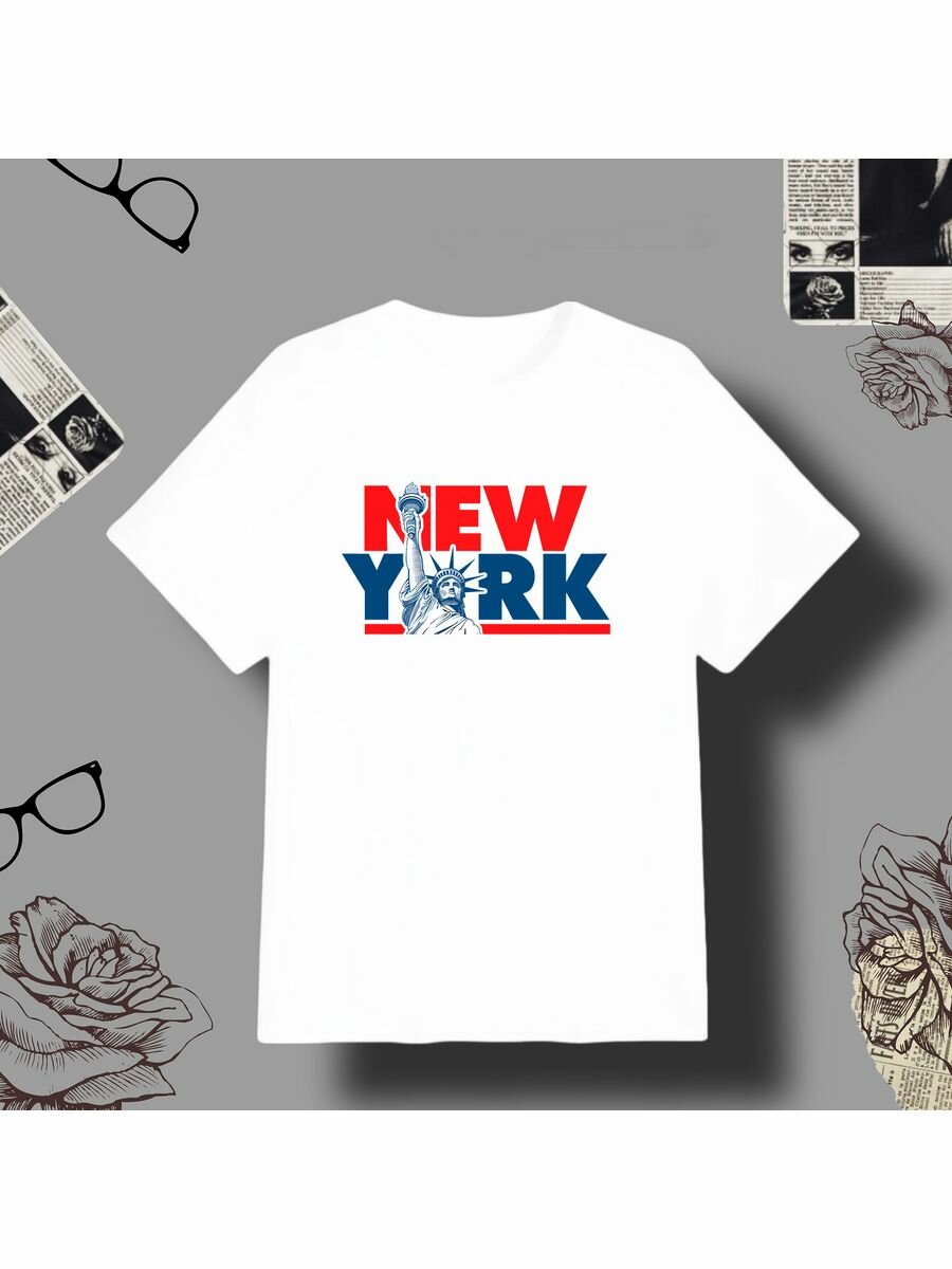 Футболка надпись new york нью йорк