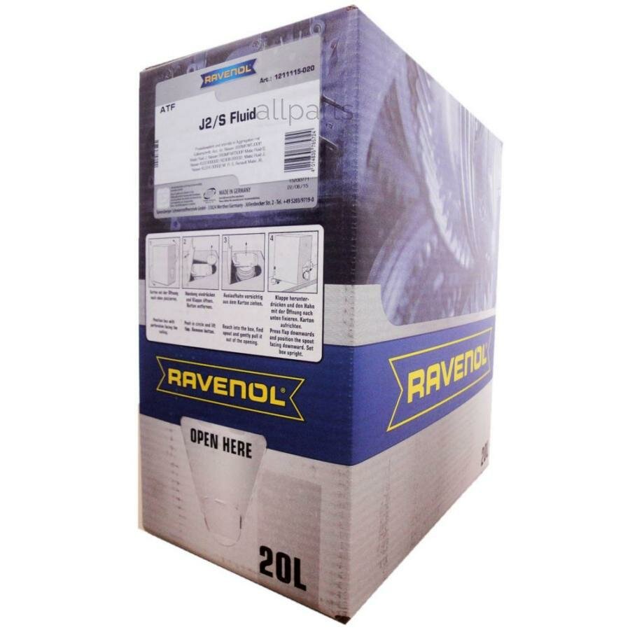 RAVENOL 4014835785724 20L ATF J2/S ECOBOX трансмиссионное масло
